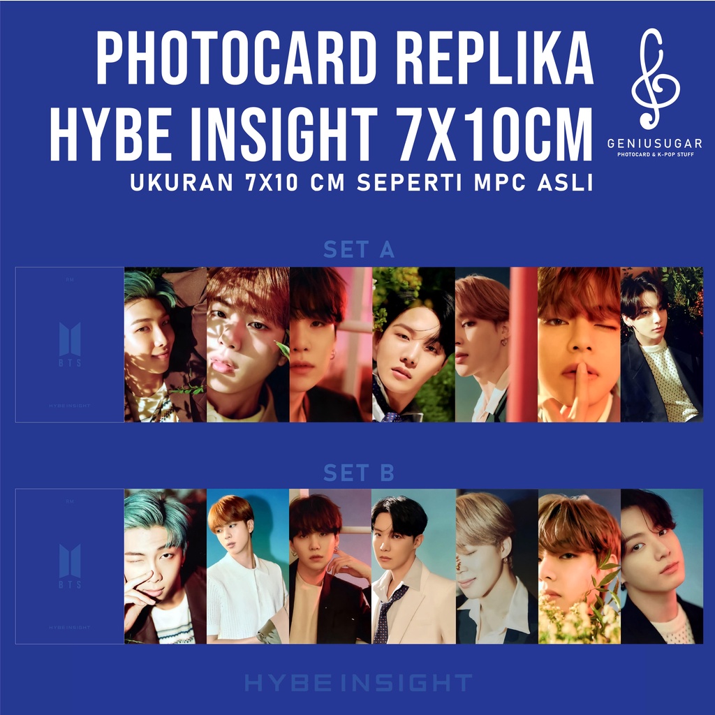 Jual [BTS HYBE INSIGHT CHARA CARD 7X10CM] PHOTOCARD UNOFFICIAL REPLIKA HYBE INSIGHT CHARA CARD ...