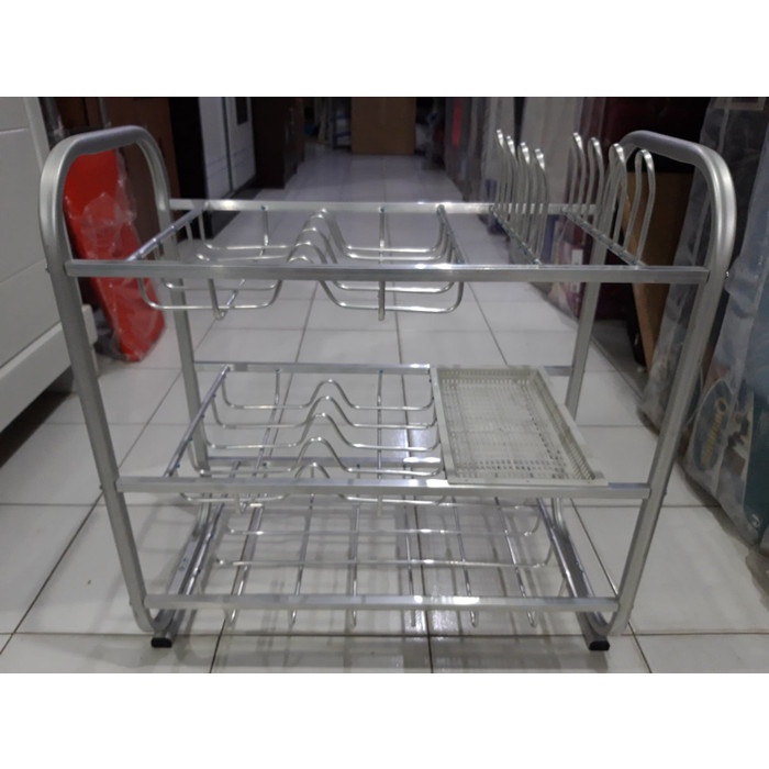 Jual RAK PIRING KECIL DAPUR ALUMINIUM 3 SUSUN | Shopee Indonesia