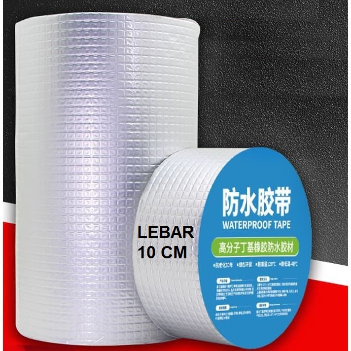 Jual Lebar 10 CM LEM ATAP / Talang FLASHBAND Alumunium Foil Tape / Tambal Genteng / Atap - BAGUS ...