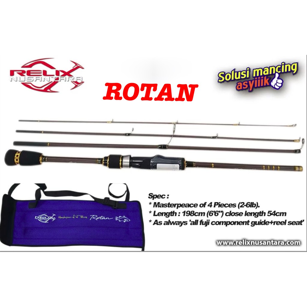 Jual Rod Joran Travel Rod Rotan 664 Relix Nusantara | Shopee Indonesia
