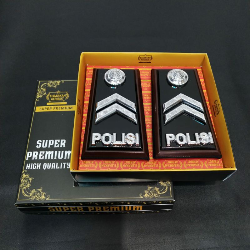 Jual PANGKAT BRIPTU FULL AKRILIK GLOSY LIS COKLAT PANGKAT POLISI ...