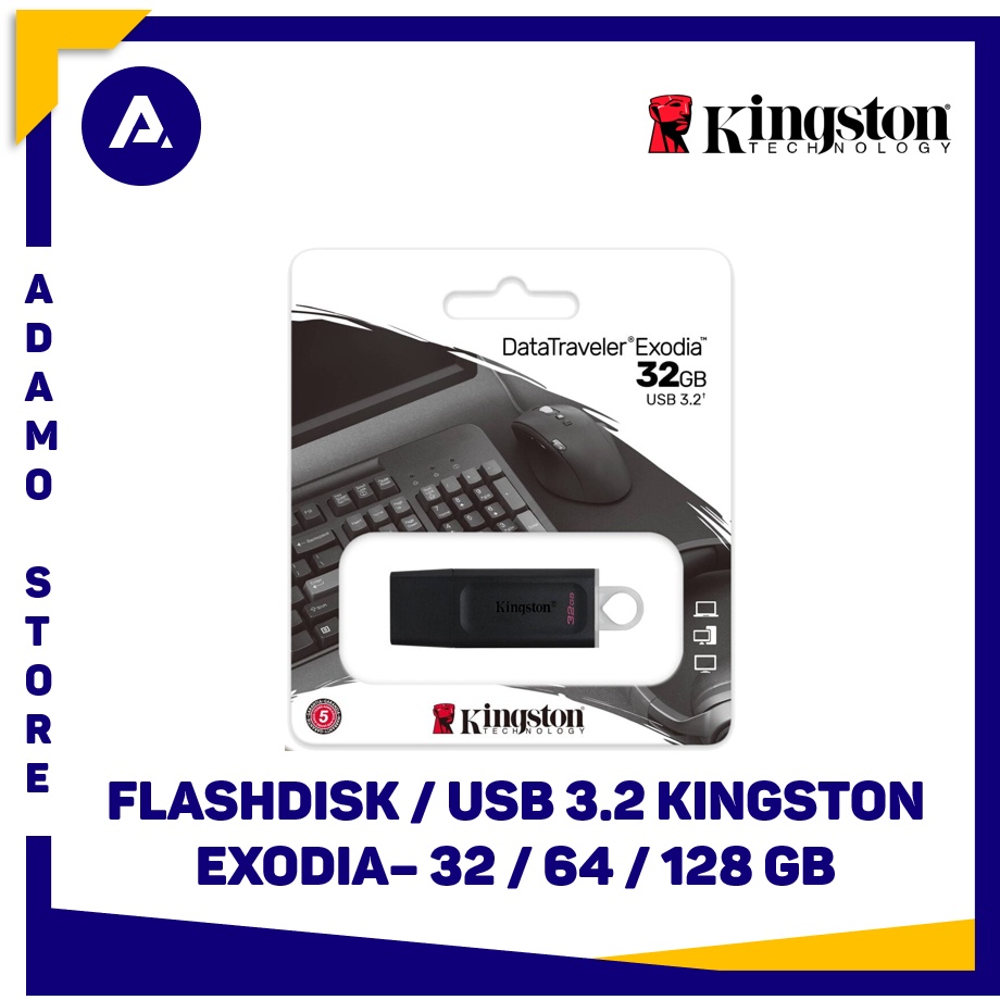 Jual Flashdisk Flash Disk Kingston 32GB 64GB 128GB USB3.2 DataTraveler ...