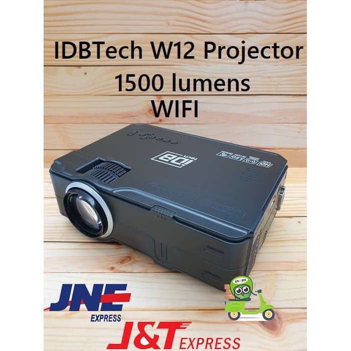Jual IDBTECH W12 Proyektor Mini LED Projector Portable 1500 Lumens ...