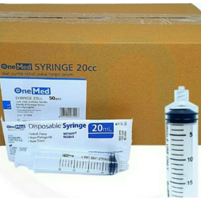 Jual Spuite 20cc Syringe 20ml OneMed Lubang Tengah Eceran | Shopee Indonesia
