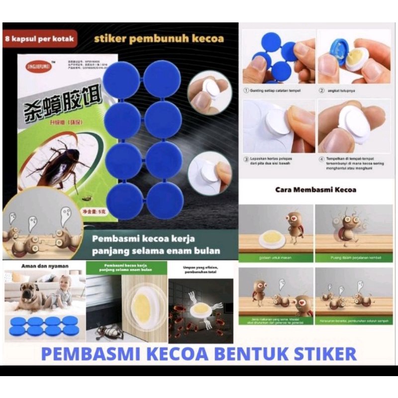Jual stiker pembasmi kecoa racun sticker gel kecoa | Shopee Indonesia