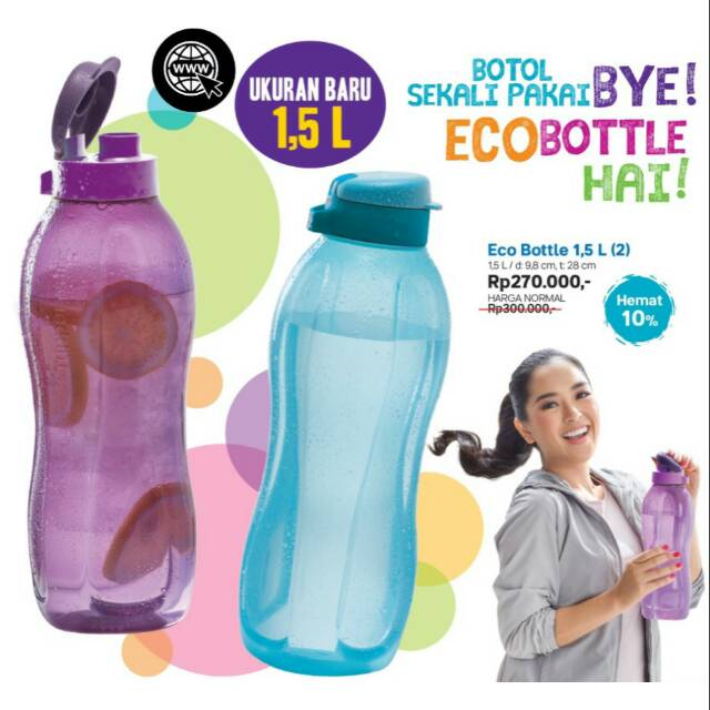 Jual Eco Bottle / botol tupperware / botol minum | Shopee Indonesia