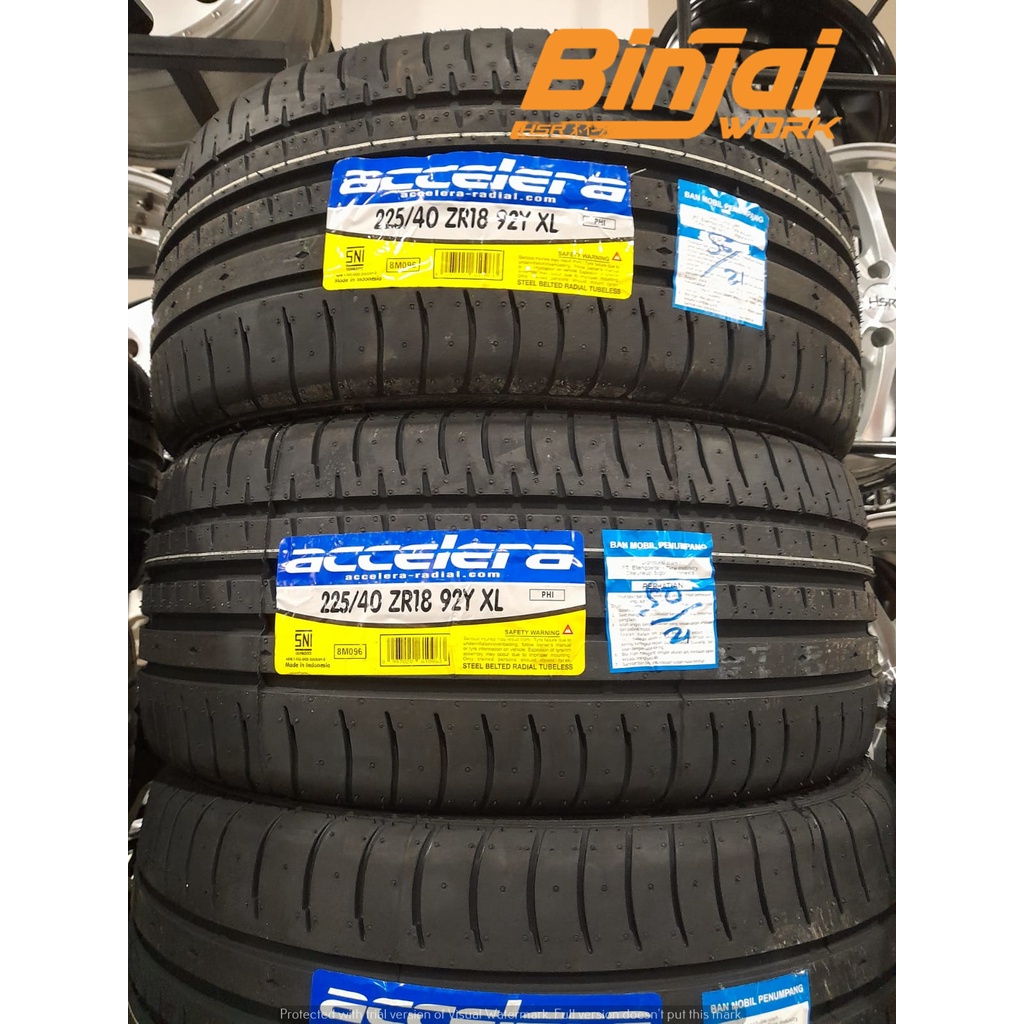 Jual Ban Mobil Ring 18 Tubeless ACCELERA PHI 225 40 R18 - Senyap tidak berisik atau dengung ...