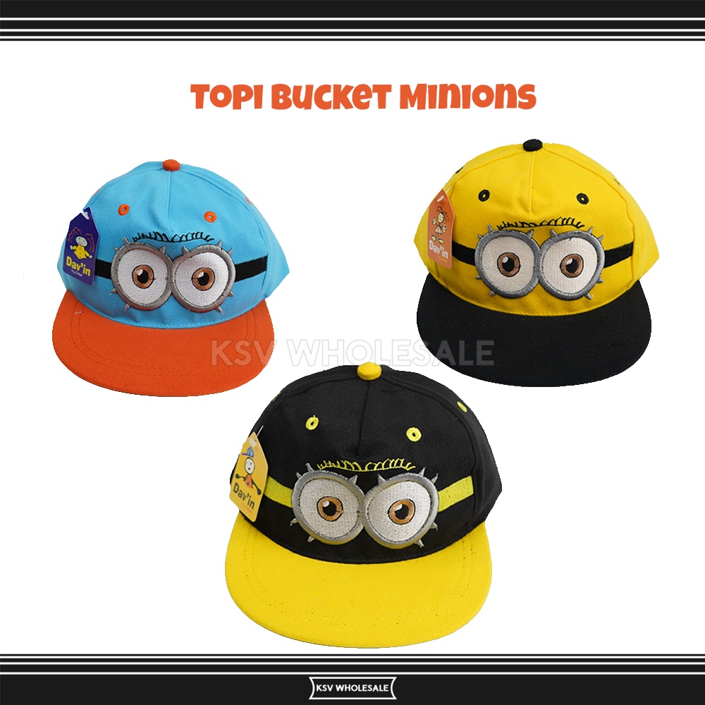 Jual Topi Snapback Anak Laki Laki Motif Mata Minion Usia 3-12 Tahun ...