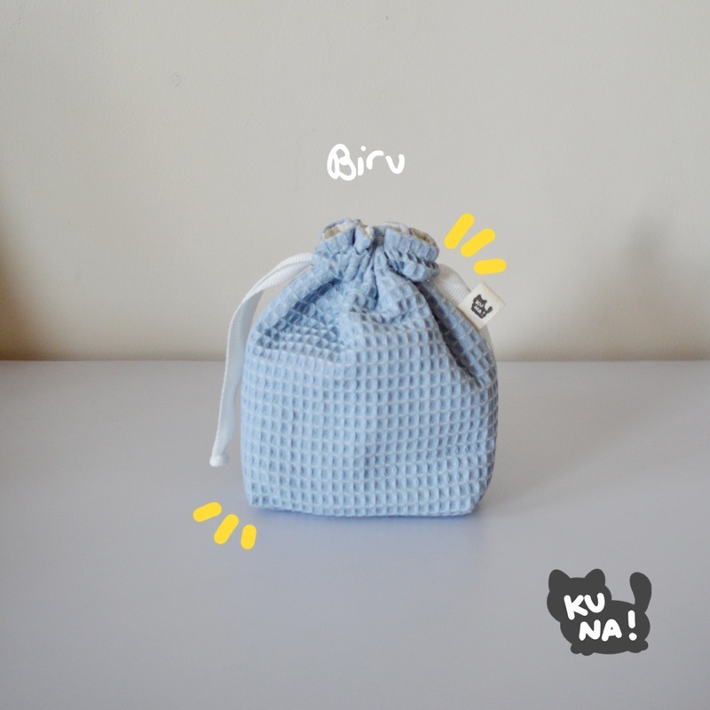 Jual Waffle Mini Pouch (Tali Serut) | Shopee Indonesia