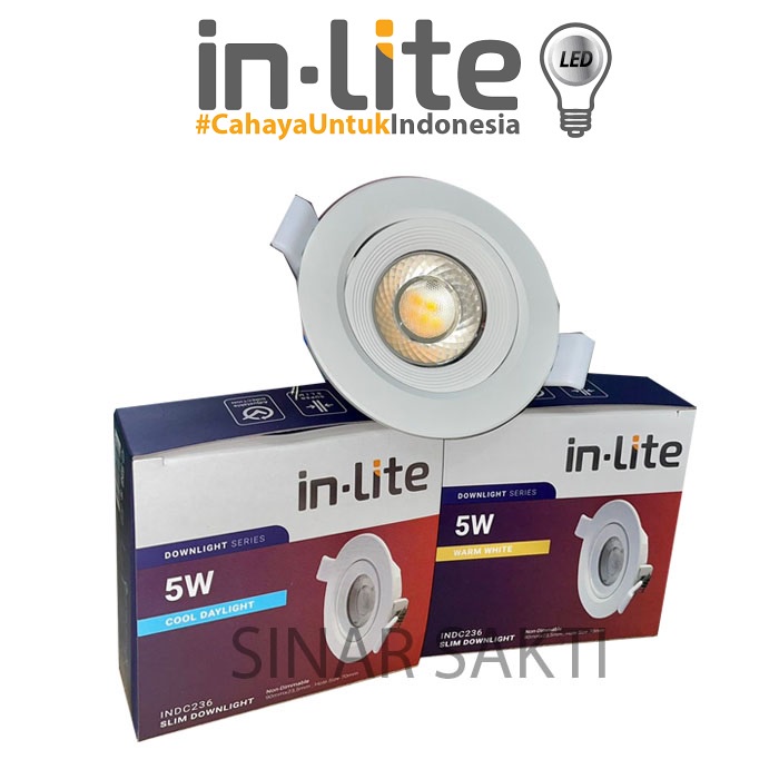 Jual INLITE Lampu Spotlight Slim LED 5w INDC236 Lampu Led Downlight 5 Watt | Shopee Indonesia