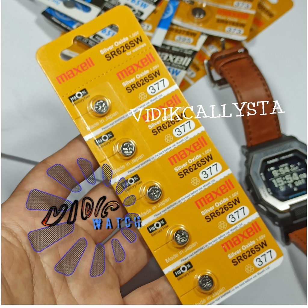 Jual ORIGINAL BATERAI JAM TANGAN MAXEL 377 626 SR626SW SR626 AG4 LR66 ...