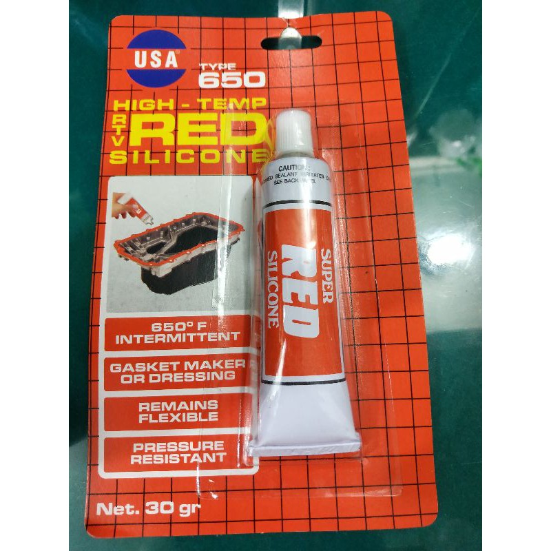Jual Lem Red Silicone type 650 USA 30 gr | Shopee Indonesia