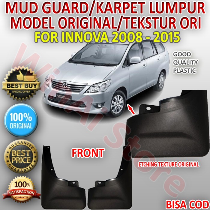 Jual MUD GUARD/KARPET LUMPUR/SPAKBOR INNOVA DEPAN/FRONT MODEL ORI 2008 ...