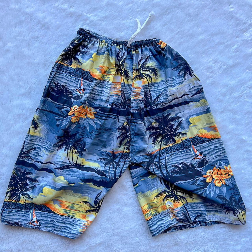 Jual Celana board short pantai pria cowok hawai pendek motif pemandangan oleh oleh souvenir khas ...