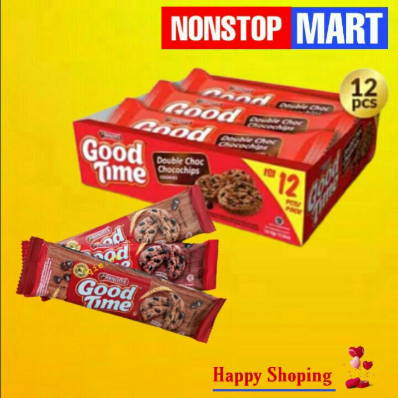 Jual GOOD TIME 2000an Double choc chocochips 1 pack isi 12 pcs | Shopee ...