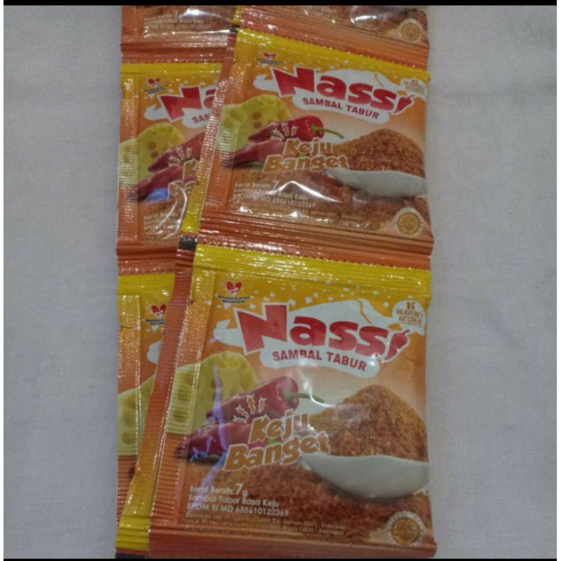 Jual NASSI SAMBAL TABUR RASA KEJU 1 RENTENG 12 SACHET | Shopee Indonesia