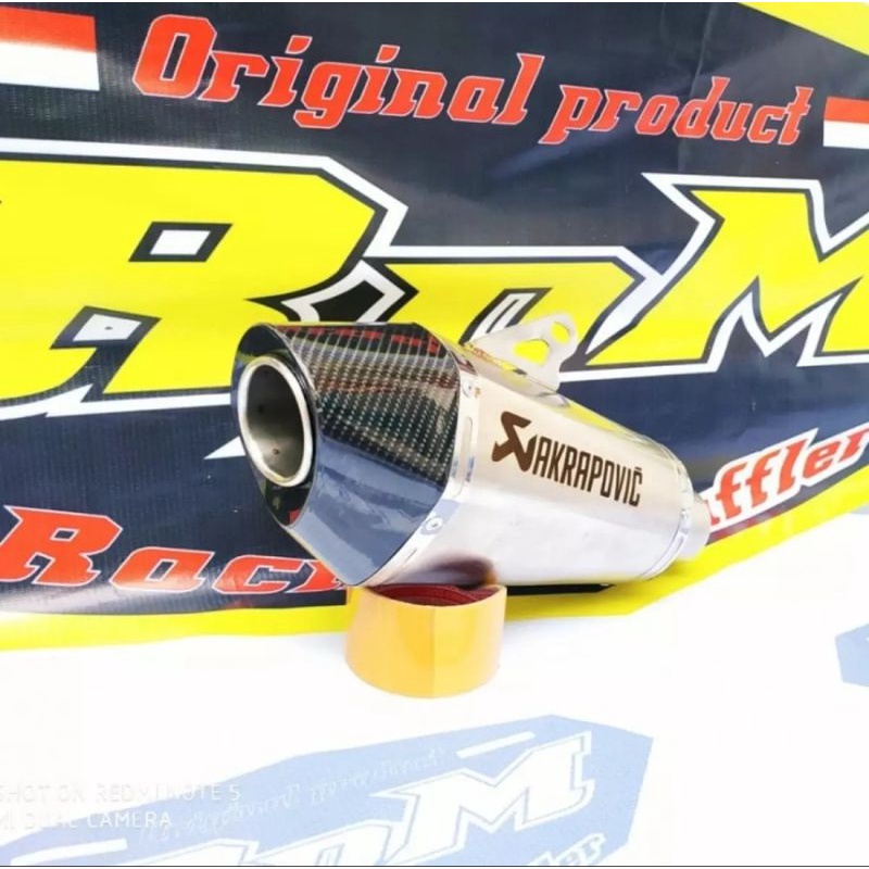 Jual Knalpot Racing Akrapovic Inlet 38mm 50mm Type Short Knalpot Motor ...