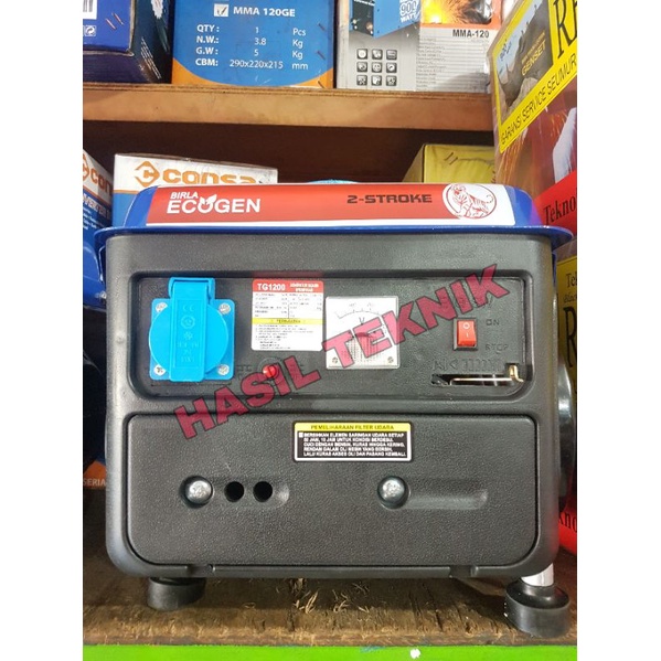Jual Genset Ecogen TG 1200 Mesin Generator Listrik 750 Watt Bensin 2 Tak | Shopee Indonesia
