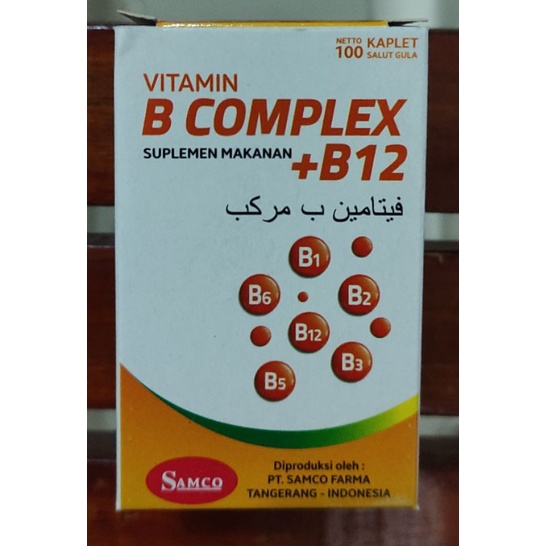 Jual Samco Vitamin B Complek Plus B12 / 100 Tablet / Meningkatkan ...