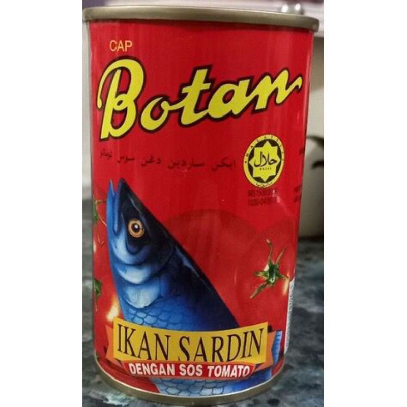 Jual Ikan Sardin Botan sarden Ikan Saus Tomat Malaysia 155gr Ikan ...