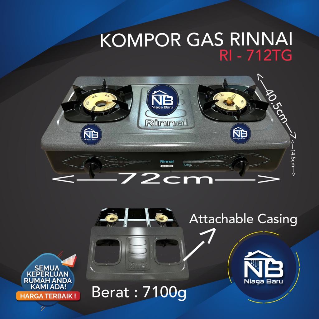 Jual Ri-712 Tg Kompor Gas rinnai 2 Tungku Api tornado Turbo BURNER ...