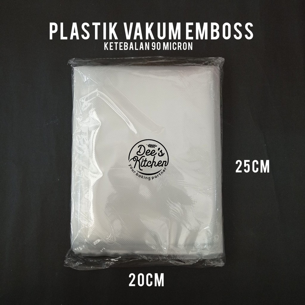 Jual PLASTIK VACUUM EMBOSSED/VAKUM EMBOSS FOOD GRADE UK 20X25 CM ISI ...