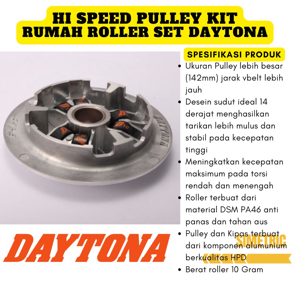 Jual Rumah Roller Big Pulley Pully Nmax Aerox Lexi Daytona Racing Original Big Pully Daytona ...