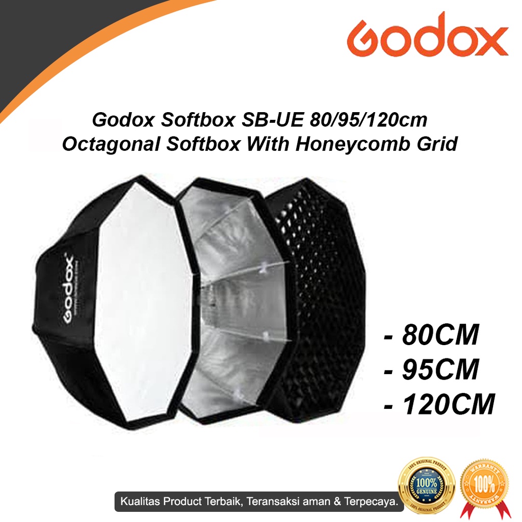 Jual Godox Softbox Grid SB-GUE 80cm 95cm 120cm Octagonal Soft Box Honey ...