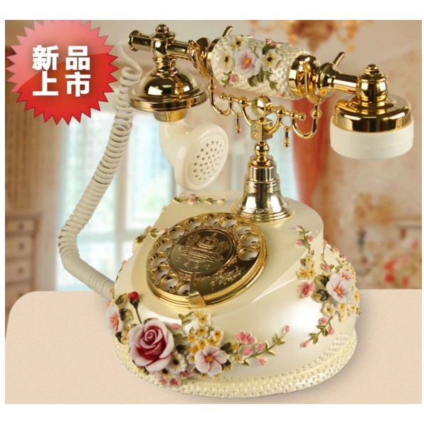 Jual JSD-12 Europe Home phone landline antique Rotation dial number ...