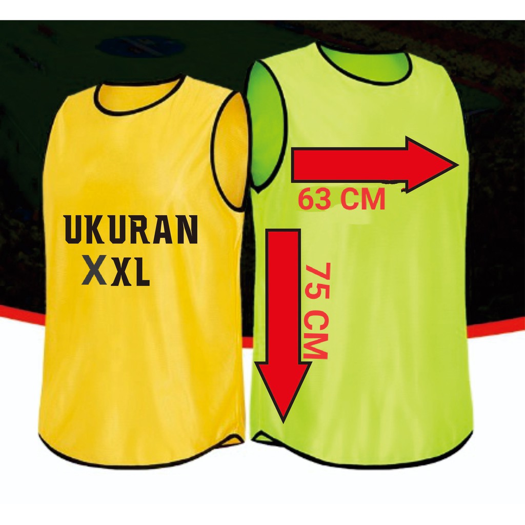 Jual Rompi Bola - Rompi Futsal UK XXL Plus Custom Sablon 1 Warna ...