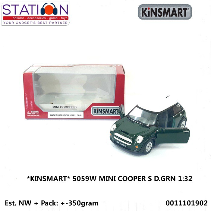Jual KINSMART 5059W MINI COOPER S DARK GREEN 1-32 | Shopee Indonesia