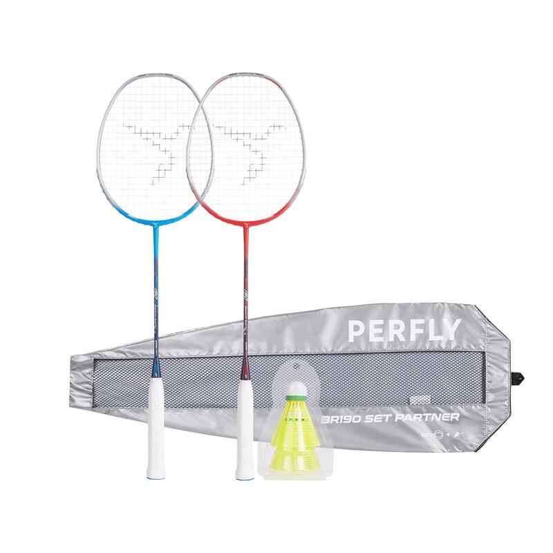 Jual RAKET BADMINTON DEWASA BR 190 SET PARTNER BIRU MERAH SET RAKET ...