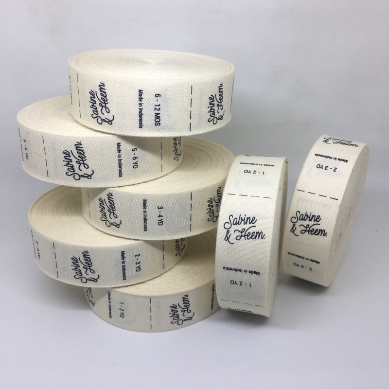 Jual pita label katun 2,5cm (1 inch) panjang 18 METER | Shopee Indonesia