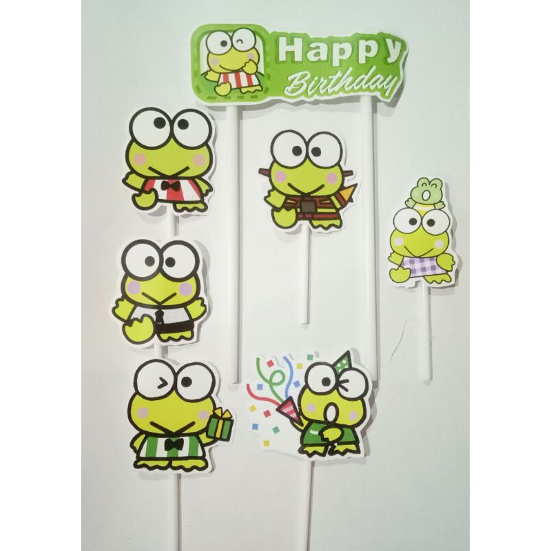 Jual topper toper kue cup cake ulang tahun happy birthday karakter kero ...