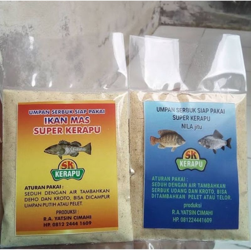 Jual umpan ikan mas SK KERAPU ( utnuk campuran umpan mancing ikan mas dengan aroma ikan kerapu ...