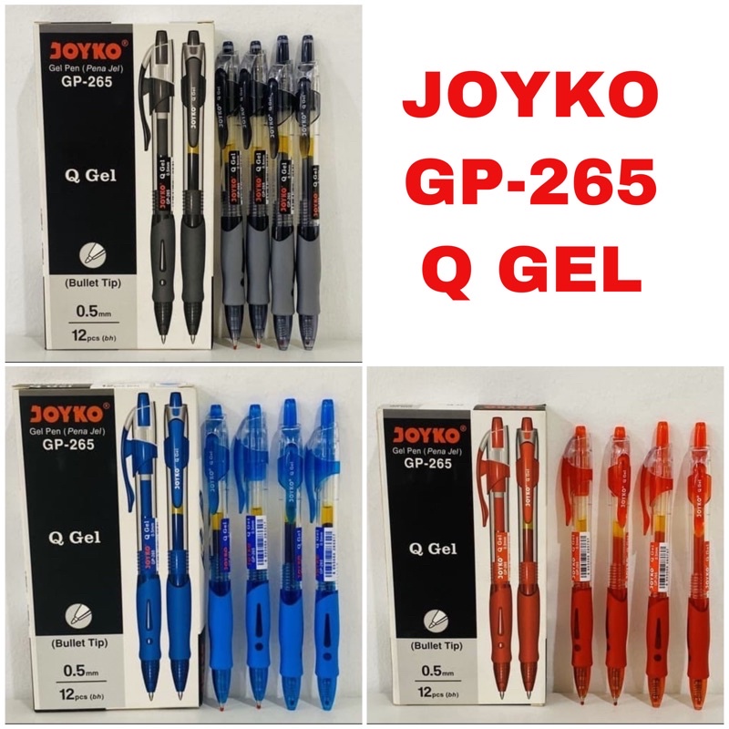 Jual PULPEN JOYKO GP-265 Q GEL 0.5 MM / 1 BOX ISI 12 PCS | Shopee Indonesia