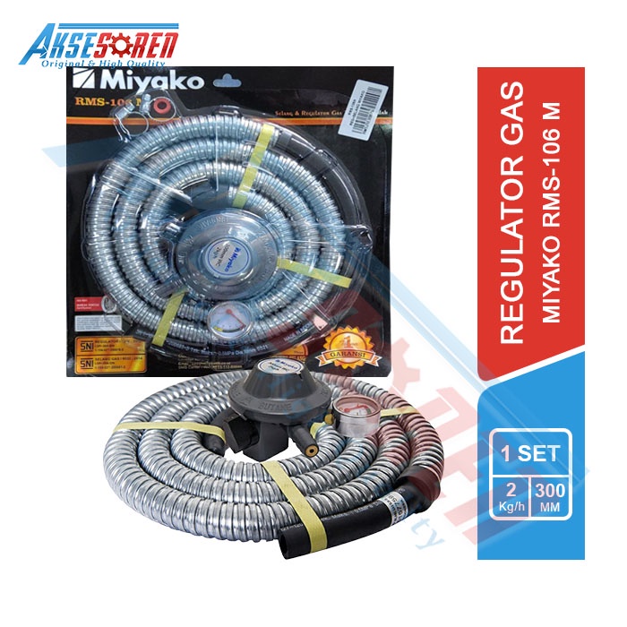 Jual Selang Regulator Kompor Gas Miyako [1 Set/RMS-106M] / Selang ...