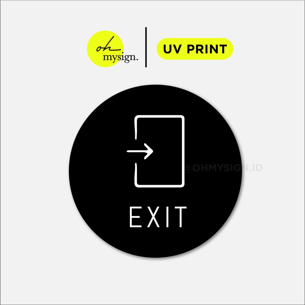 Jual Tulisan Exit Sign Board Akrilik Tempel Signage Dinding Label ...