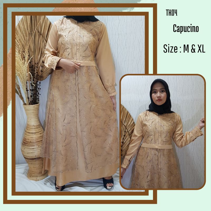 Jual Gamis Muslim / Gamis Brokat Tile TK04 / Gamis Tile Depan Belakang ...