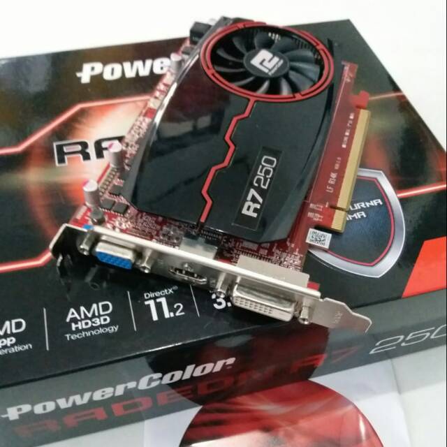 Jual VGA AMD RADEON POWERCOLOR R7 250 2GB 128BIT DDR3 ORIGINAL | Shopee ...