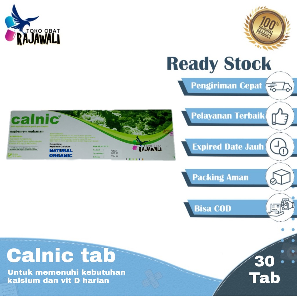 Jual calnic tablet vitamin tulang perbox ( 3 strip x 10 tab ) | Shopee ...