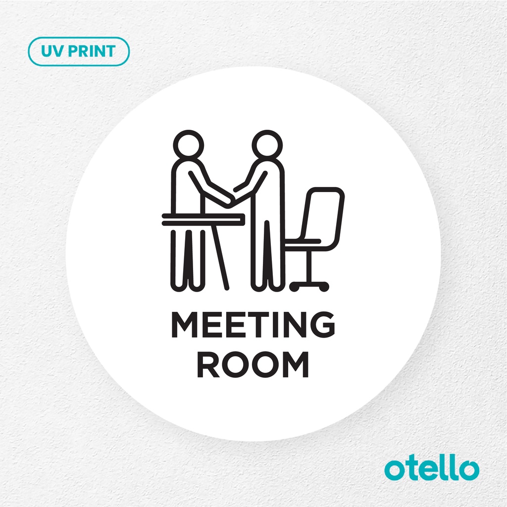 Jual Logo Meeting Room Sign Board Akrilik Tempel Signage Dinding Papan ...