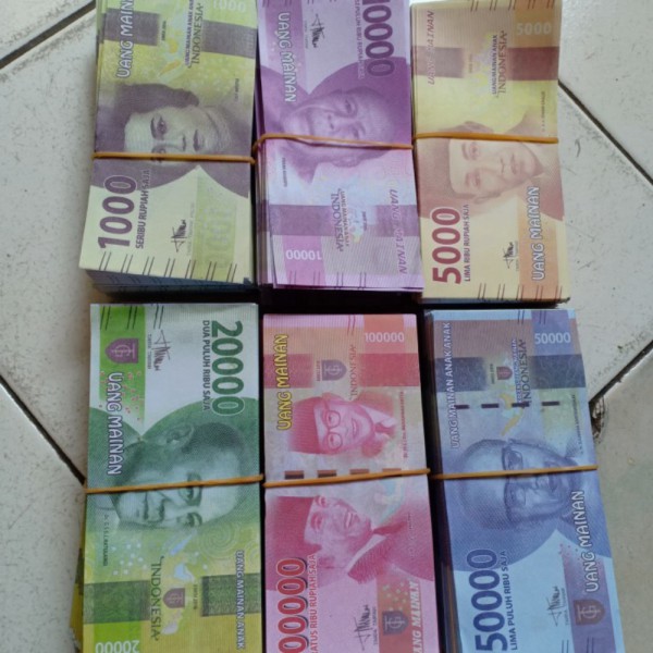 Jual Jual uang monopoli asli isi 1000 duit duitan mainan pecahan campur ...