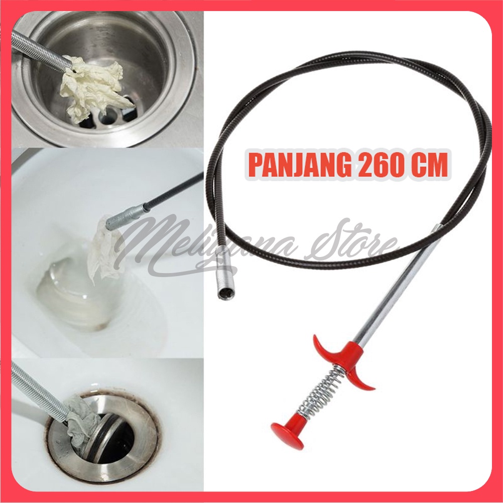 Jual ALAT JEPIT KAWAT PEMBERSIH KOTORAN SALURAN PIPA AIR - CLEANING TOOL | Shopee Indonesia