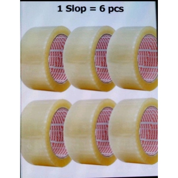 Jual 1 slop (6 pics )Lakban Daimaru tebal OPP tape super Murah ready Bening / coklat bisa campur ...