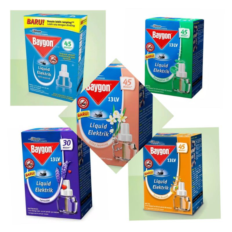 Jual BAYGON LIQUID ELEKTRIK 33 ML REFILL / ORANGE BLOSSOM / LILY / EUCALYPTUS / LAVENDER ...