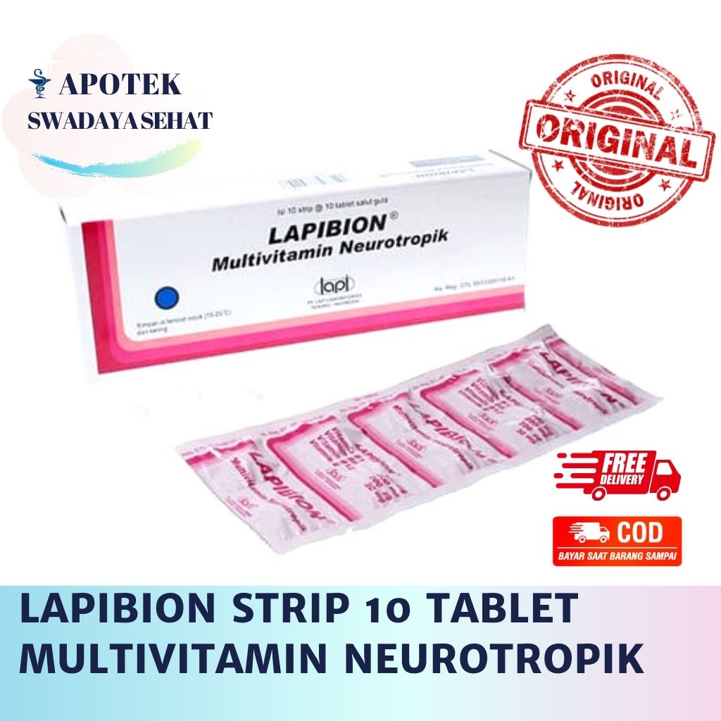 Jual LAPIBION STRIP 10 Tablet - Multivitamin Neurotropik B Kompleks ...