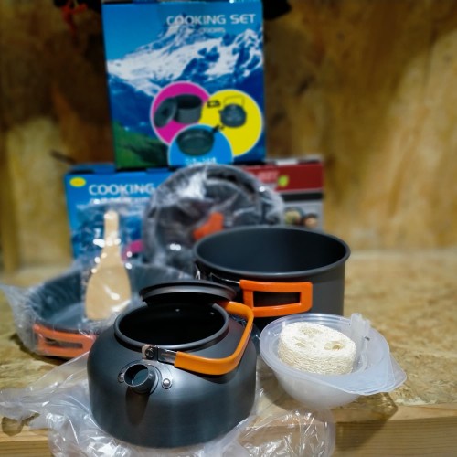 Jual Cooking Set DS 308 Plus Teko Camping Alat Masak Panci Teko Kemping ...