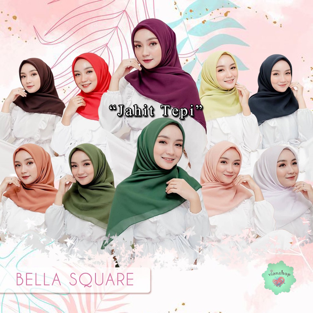 Jual (PART 1) HIJAB BELLA SQUARE BAHAN TEBAL , JILBAB SEGI EMPAT POLYCOTTON | Shopee Indonesia