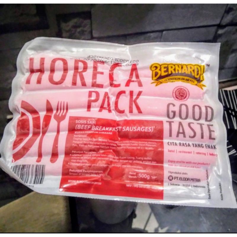 Jual Sosis sapi Bernardi horeca 500gr breakfast sausage | Shopee Indonesia